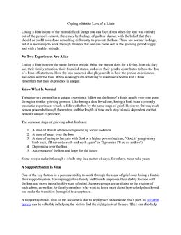 Coping with the Loss of a Limb PowerPoint Presentation PPT