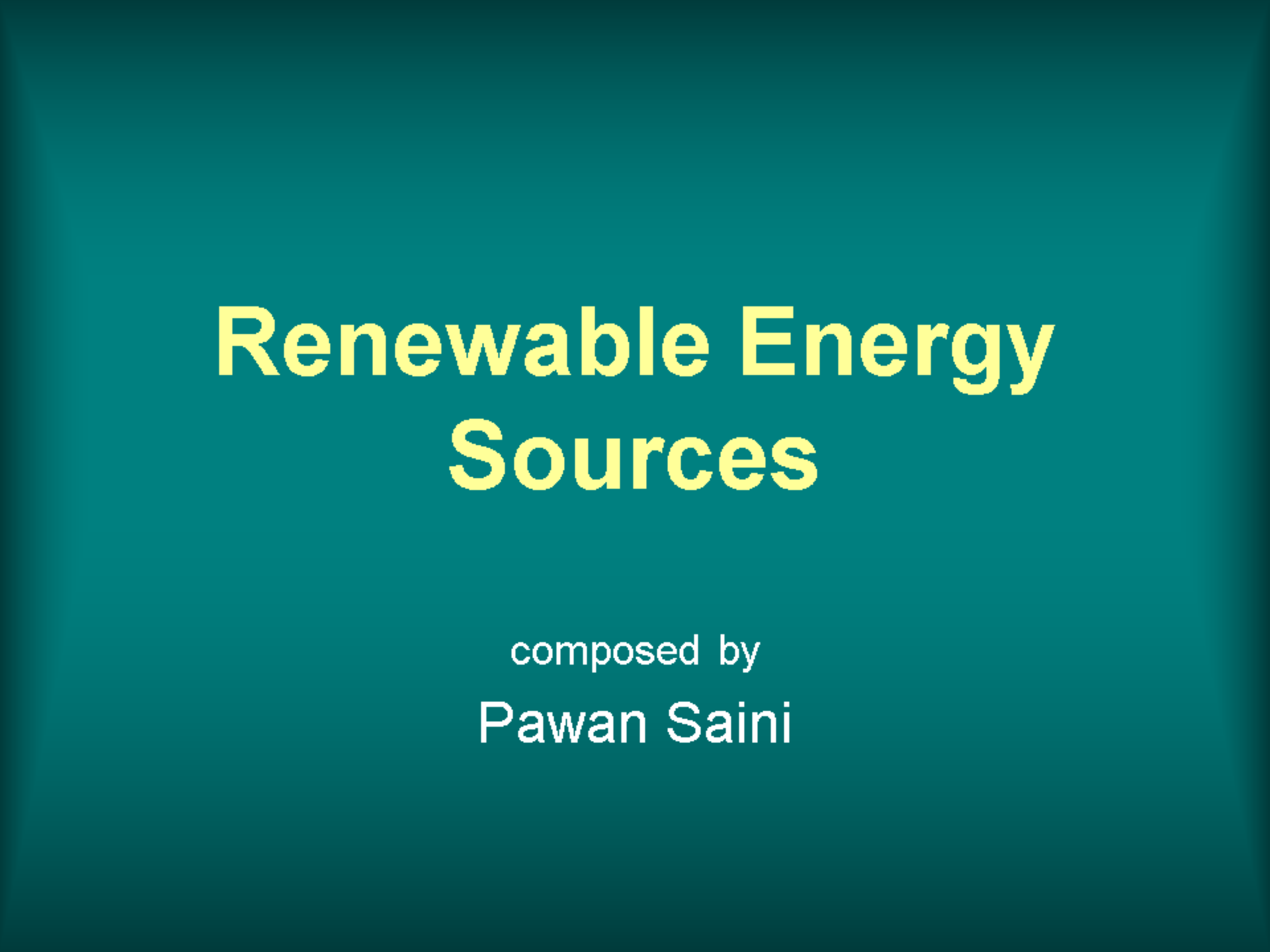 Renewable Energy Sources ppt PowerPoint Presentation PPT