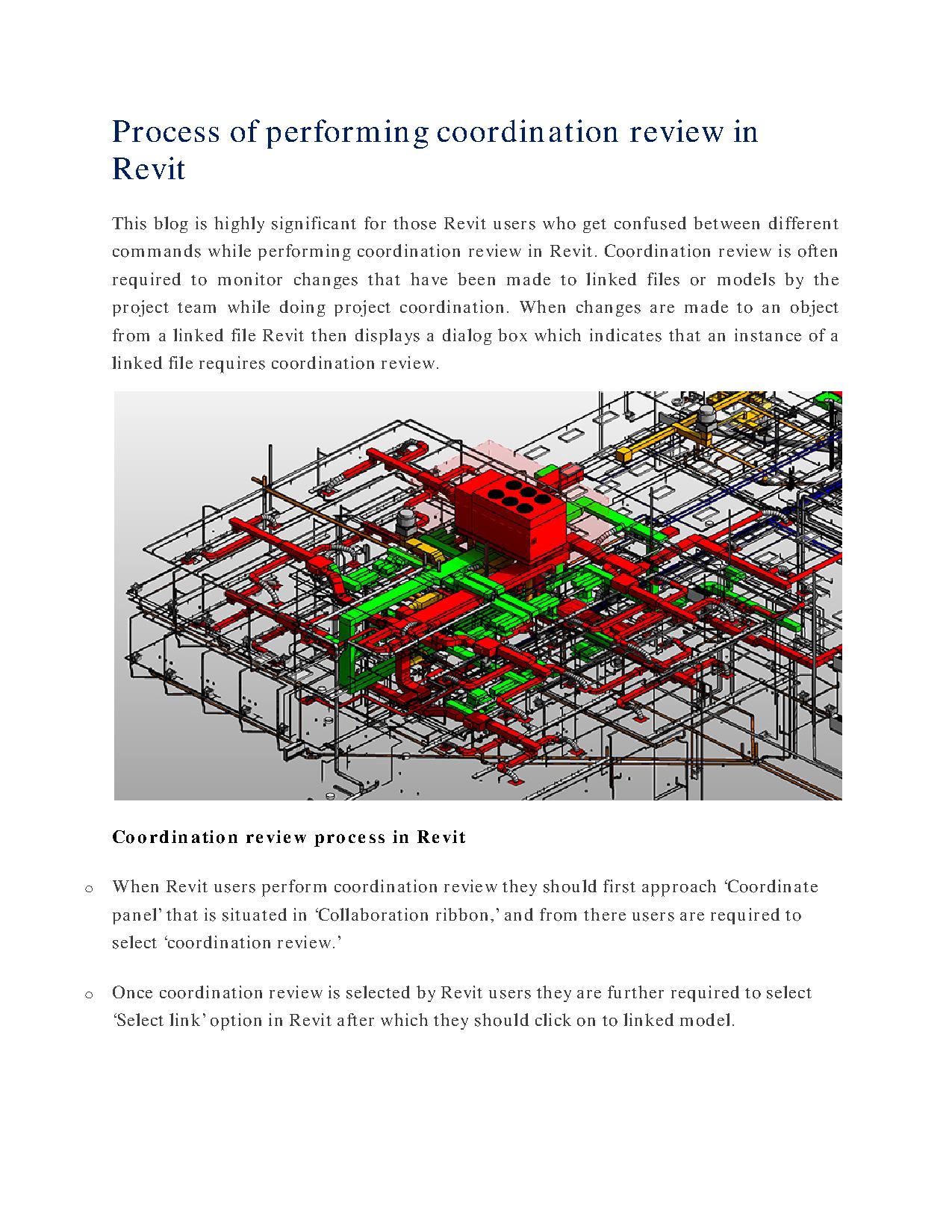 Process Of Performing Coordination Review In Revit Powerpoint Presentation Ppt