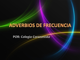 Adverbios de frecuencia PowerPoint Presentation PPT