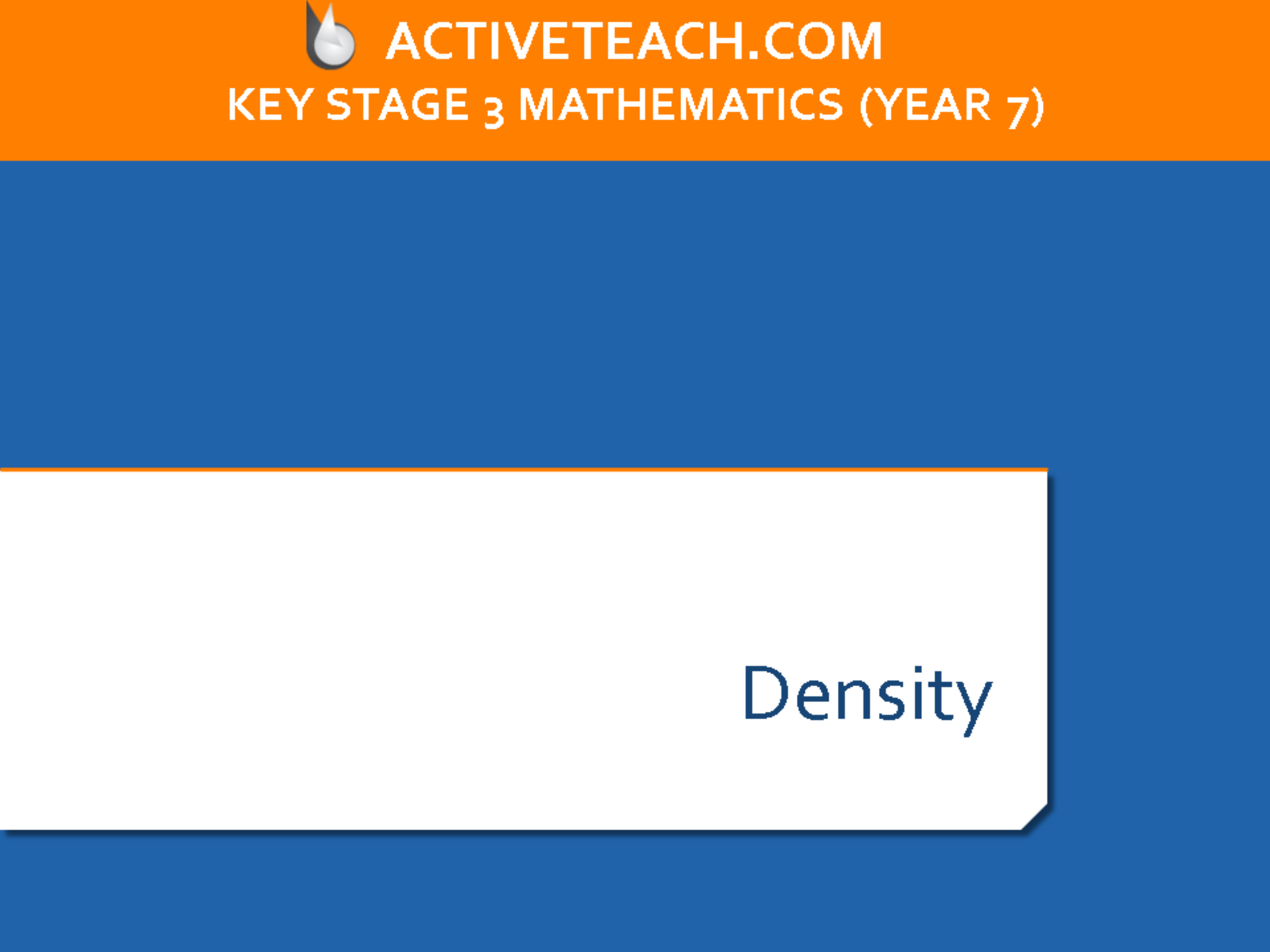 Year 7 Sample Lesson On Density PowerPoint Presentation PPT