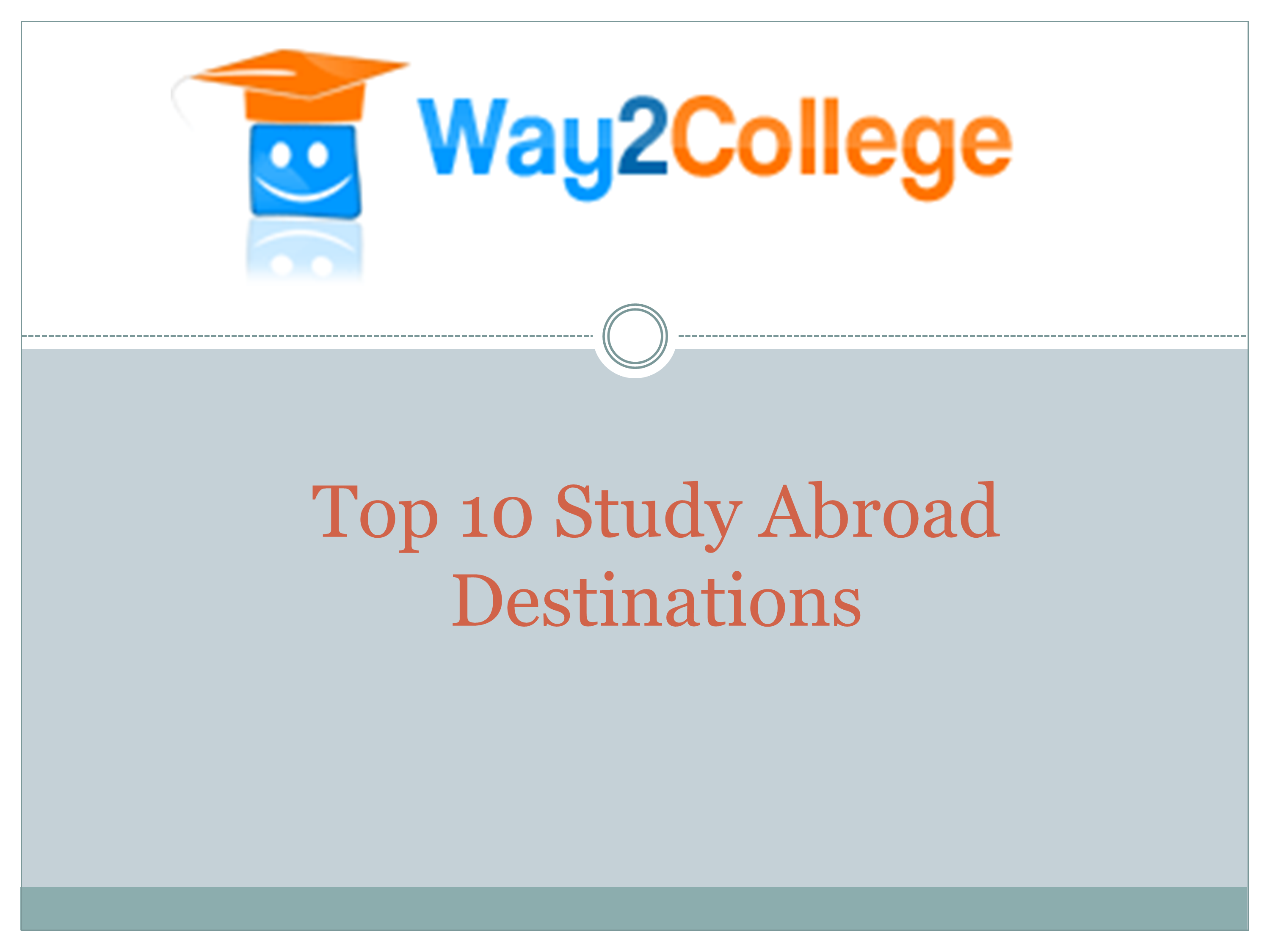 Top 10 Study Abroad Destinations PowerPoint Presentation PPT