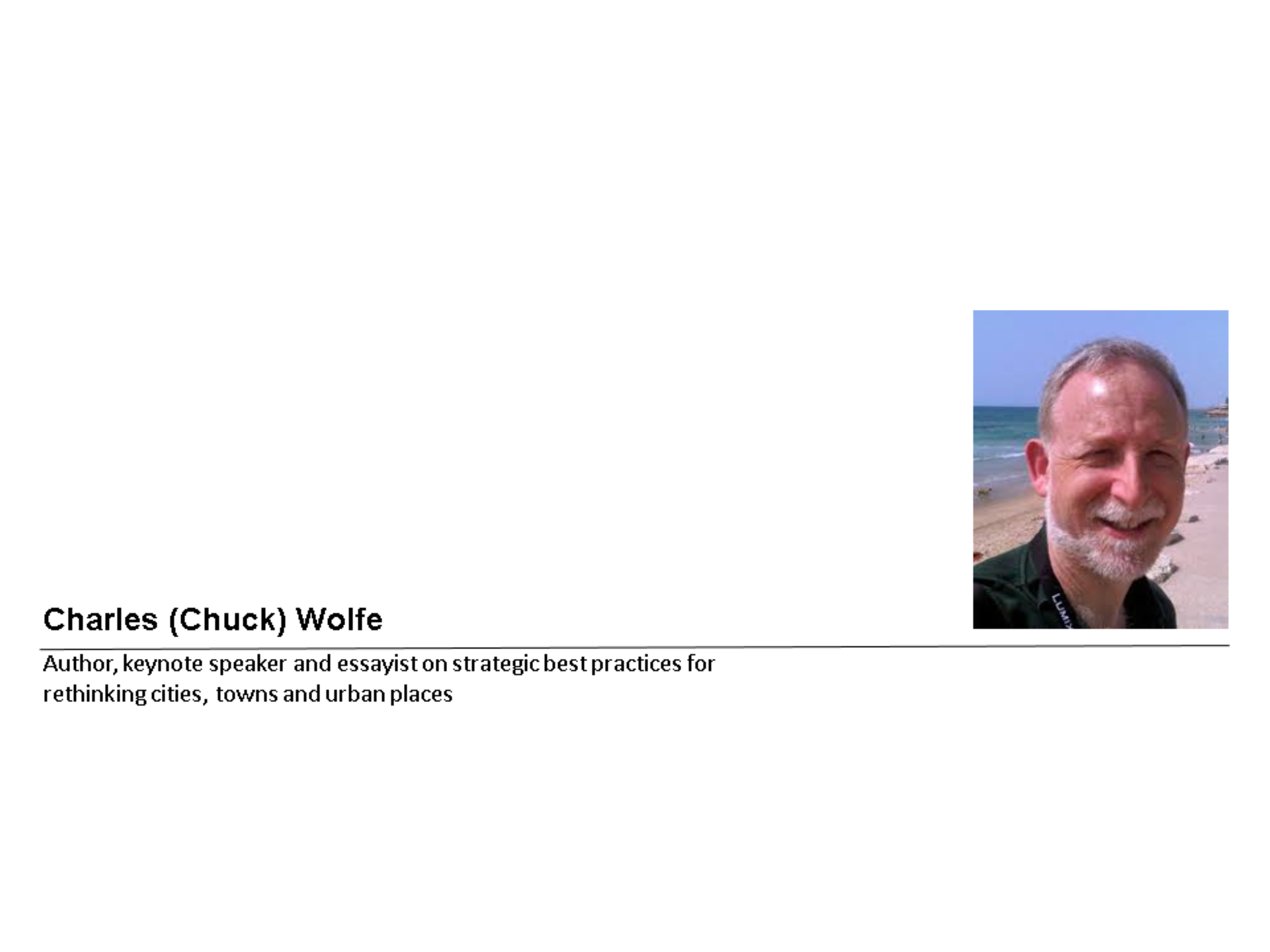 Chuck Wolfe Speaker Portfolio PowerPoint Presentation PPT