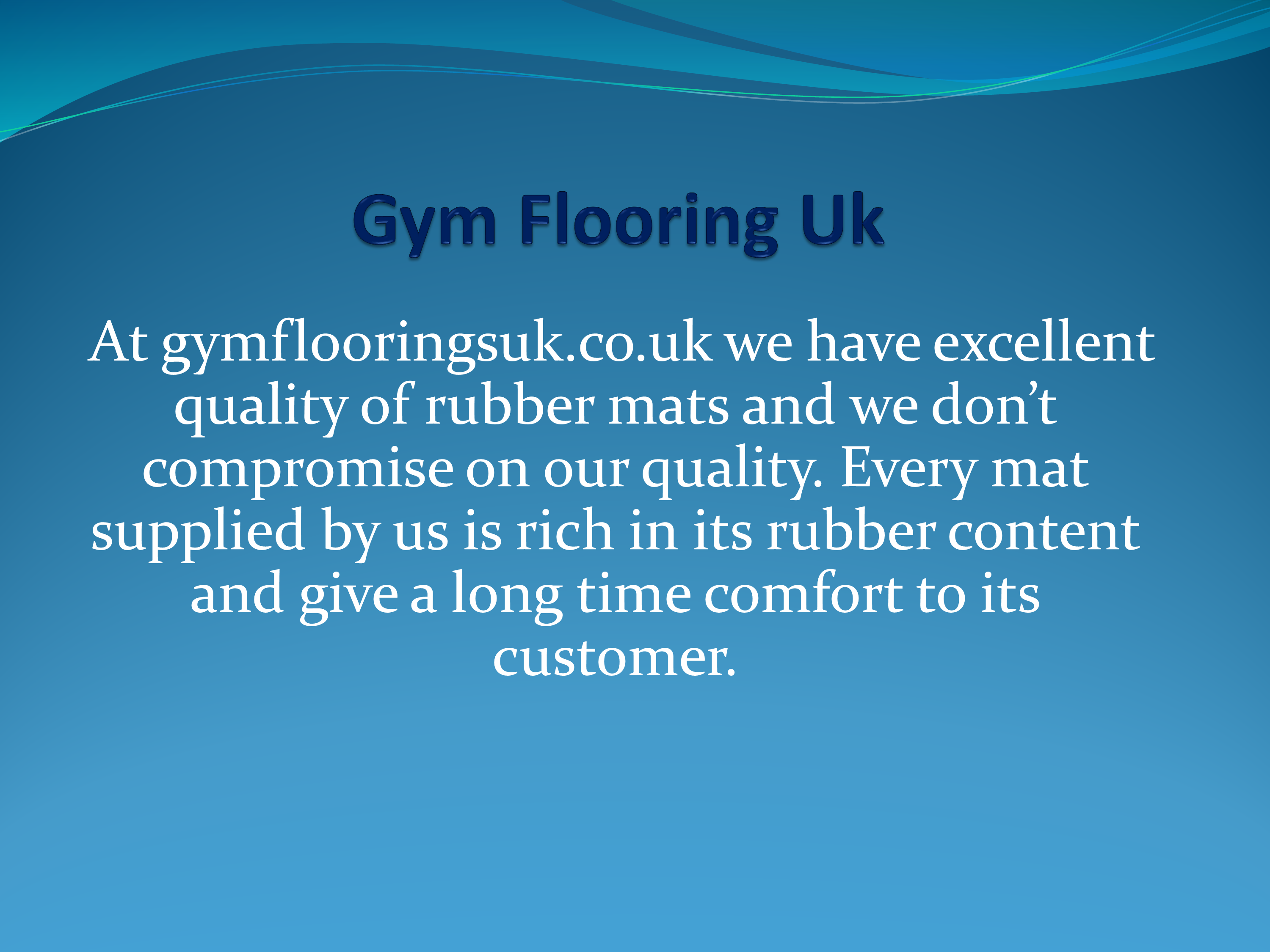 Rubber Gym Flooring PowerPoint Presentation PPT