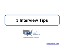 3 Interview Tips PowerPoint Presentation PPT